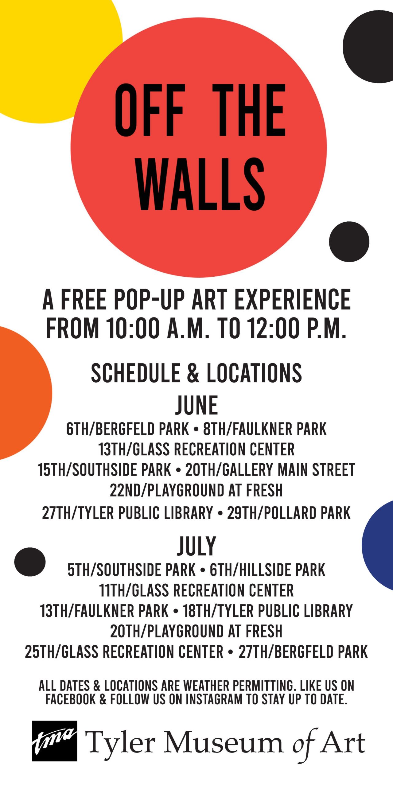 Off the Walls – Summer Pop-Up! – Tyler Museum of Art